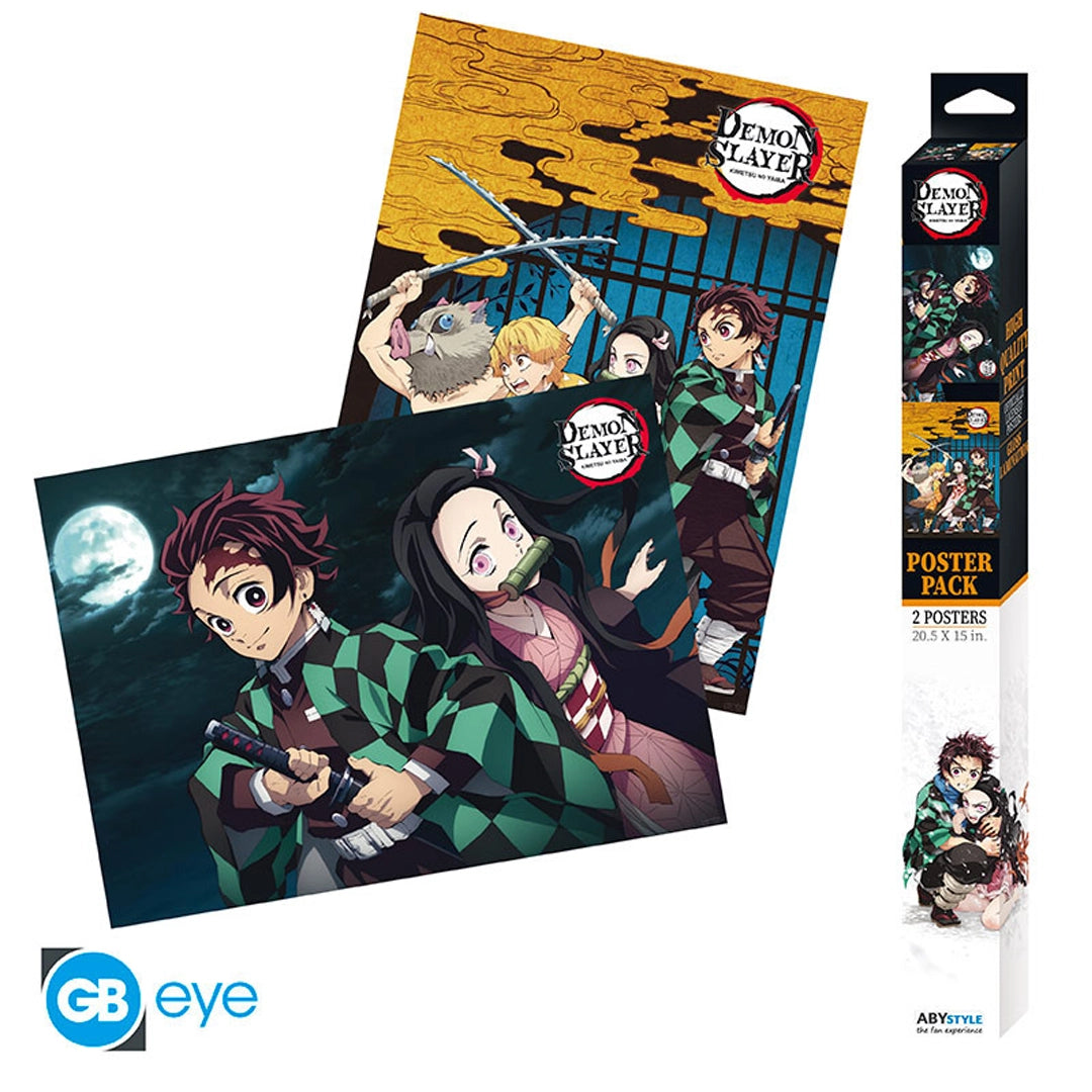 Demon Slayer - Chibi Set 2 Poster (52 x 38cm) - Group & Duo