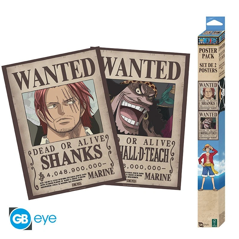 One Piece - Chibi Set 2 Poster (52 x 38cm) - Wanted Shanks & Blackbear
