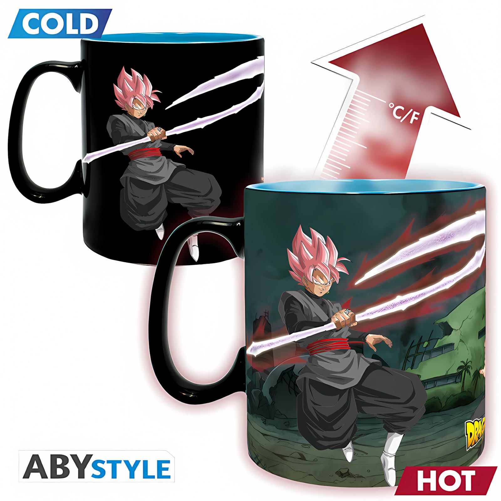 Dragon Ball Super - Mug Heat Change 460ml - Saiyans vs Black
