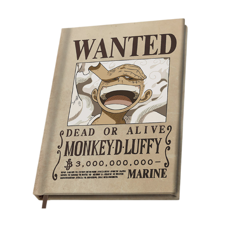 One Piece A5 Notebook Stil: Wanted Luffy Wano